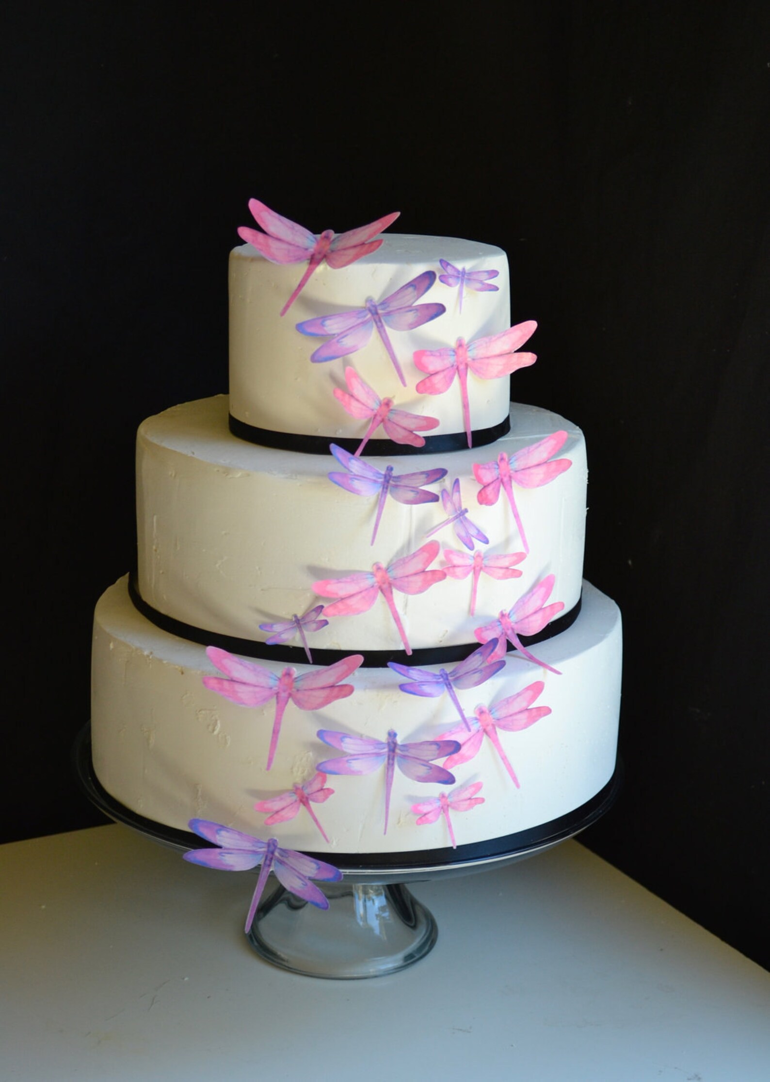 Edible Dragonflies Assorted Pink and Purple Cake and - Etsy