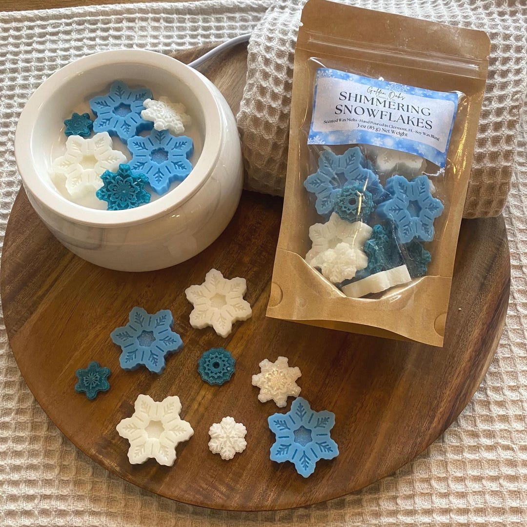 SHIMMERING SNOWFLAKES Wax Melts for Wax Melt Warmer, Para Soy Blend Wax ...