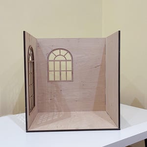 Roombox Diorama in 1:6 Scale With Two Windows for Blythe and Other ...