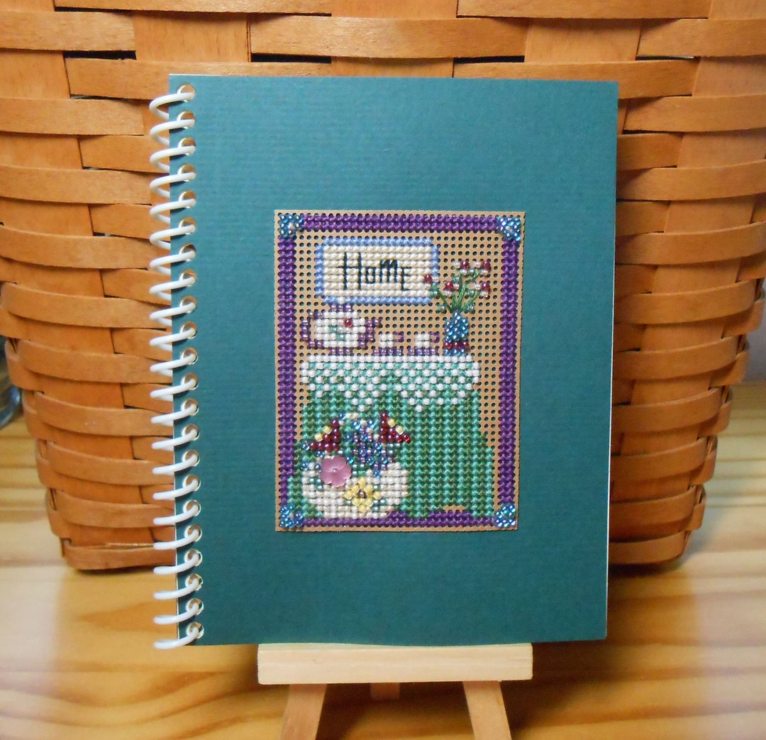 Two for Tea Cross Stitch and Beaded Notebook Sketch Pad - Free U.S ...