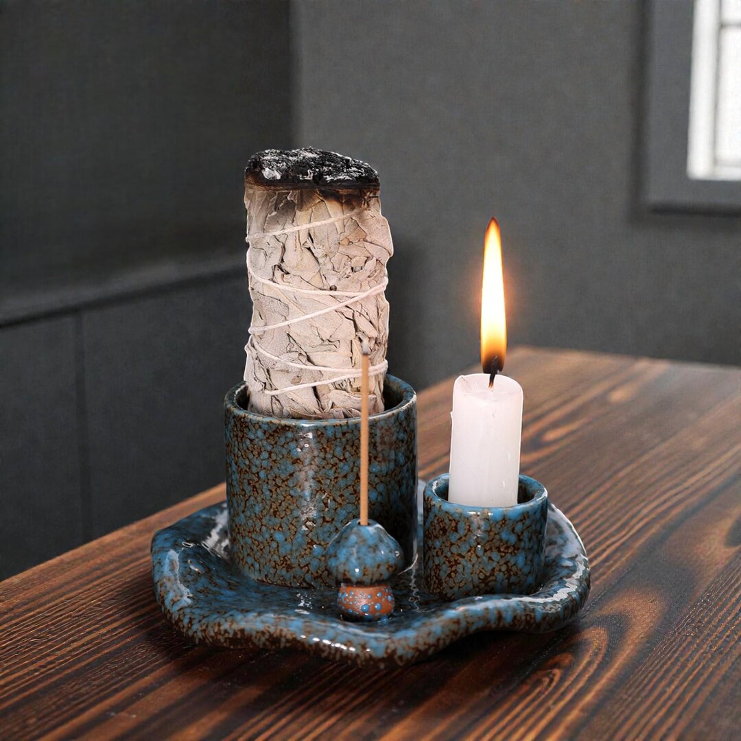 Ceramic Incense Burner Dish, Palo Santo Holder: Meditation and Zen Dish ...