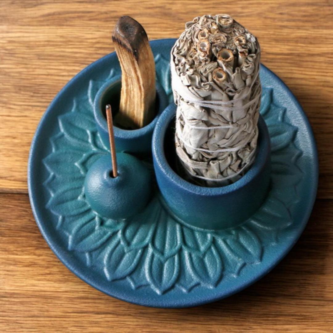 Ceramic Palo Santo & Incense Burner Dish: Meditation Decor - Etsy