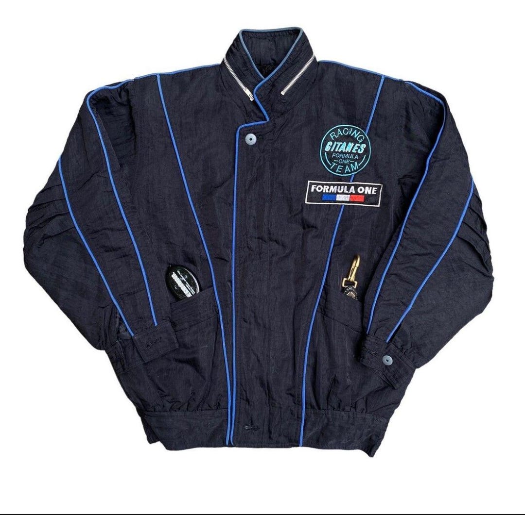 Vintage 90s Rare Gitanes Ligier Renault Formula One Racing Team Jacket ...