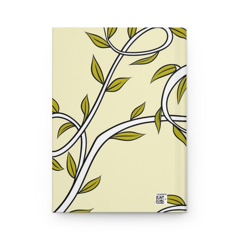 Botanical Vines Hardcover Journal, Nature-inspired Green Floral ...