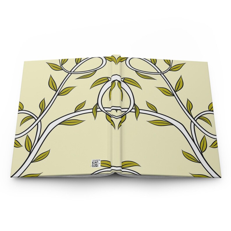Botanical Vines Hardcover Journal, Nature-inspired Green Floral ...
