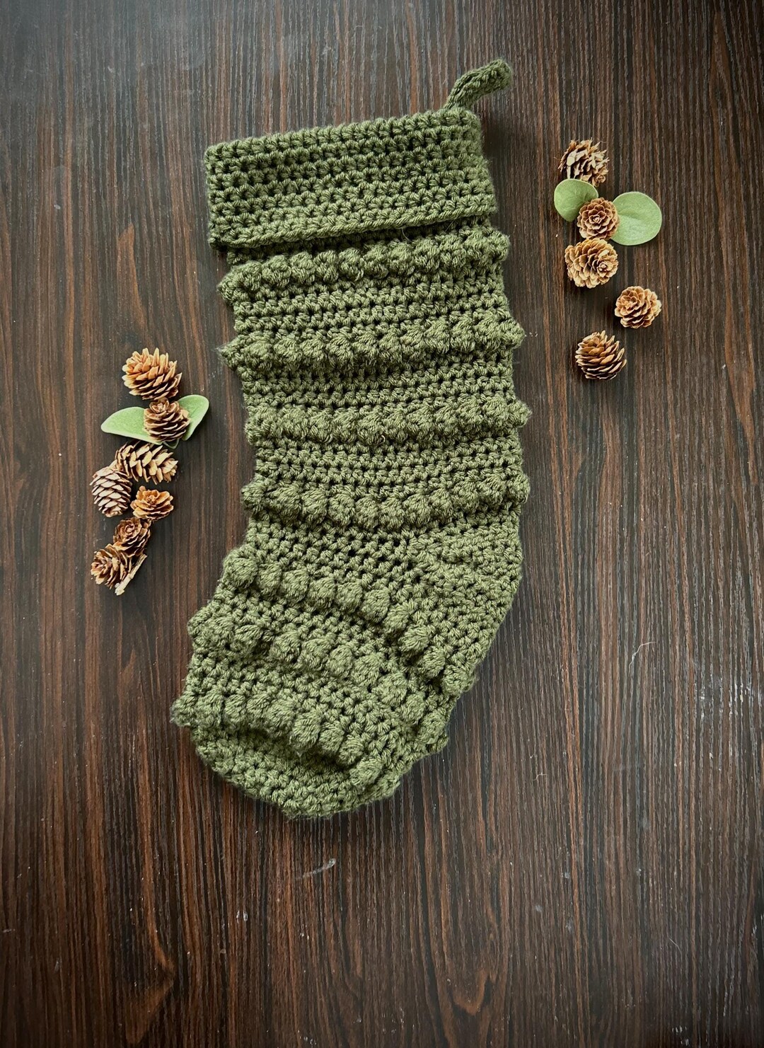 Bobble Crochet Christmas Stocking Handmade - Etsy