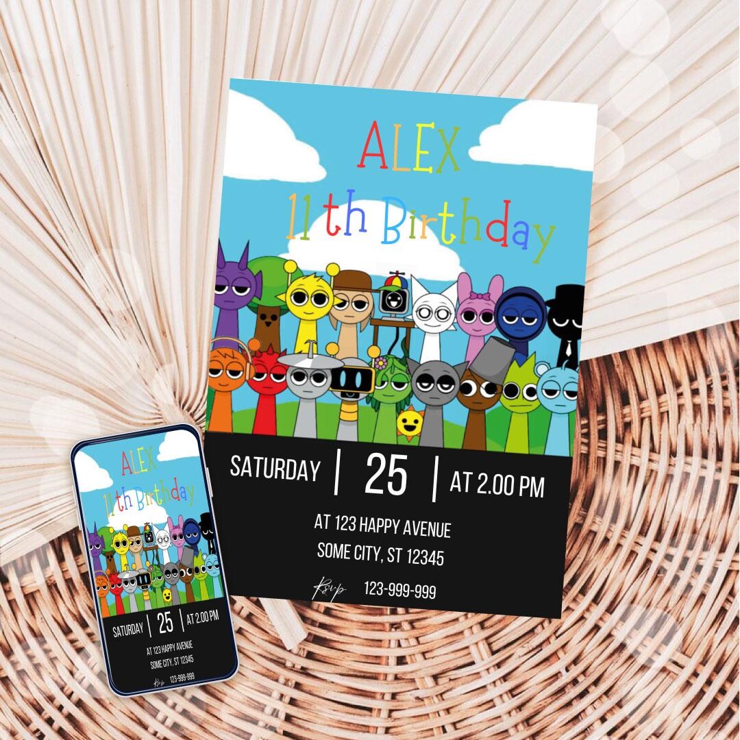 DIY Digital Invitation Template - Prunki 2 Birthday Invitation ...