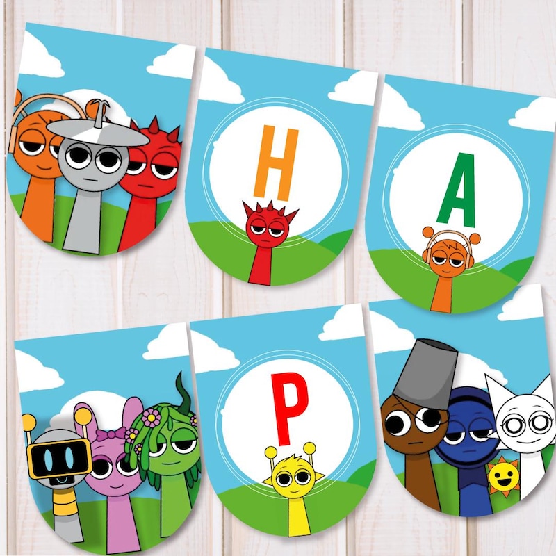 Sprunki Birthday Party - Etsy