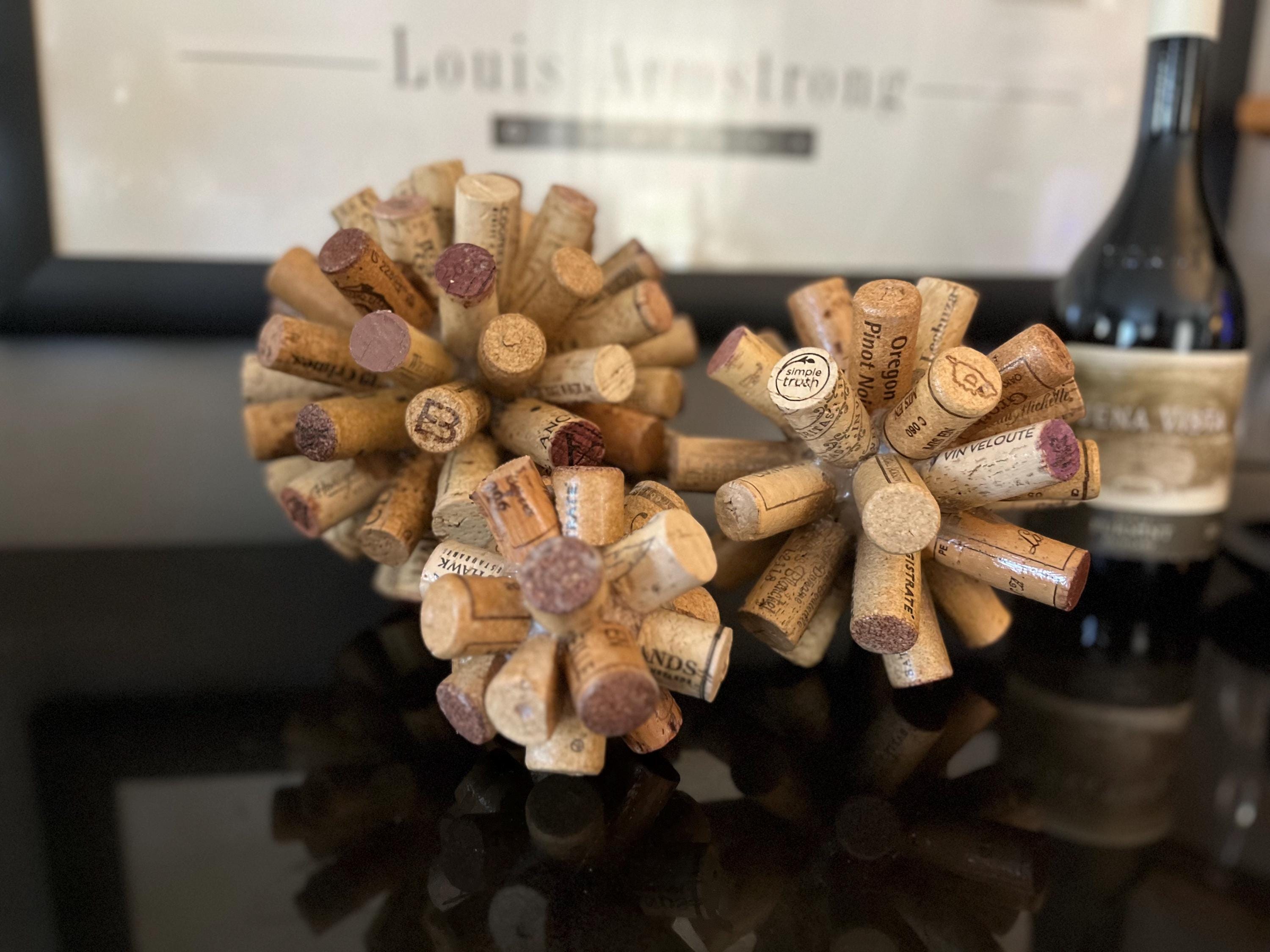 Handmade Wine Cork Ball | Rustic Home Decor in Multiple Sizes | Eco ...