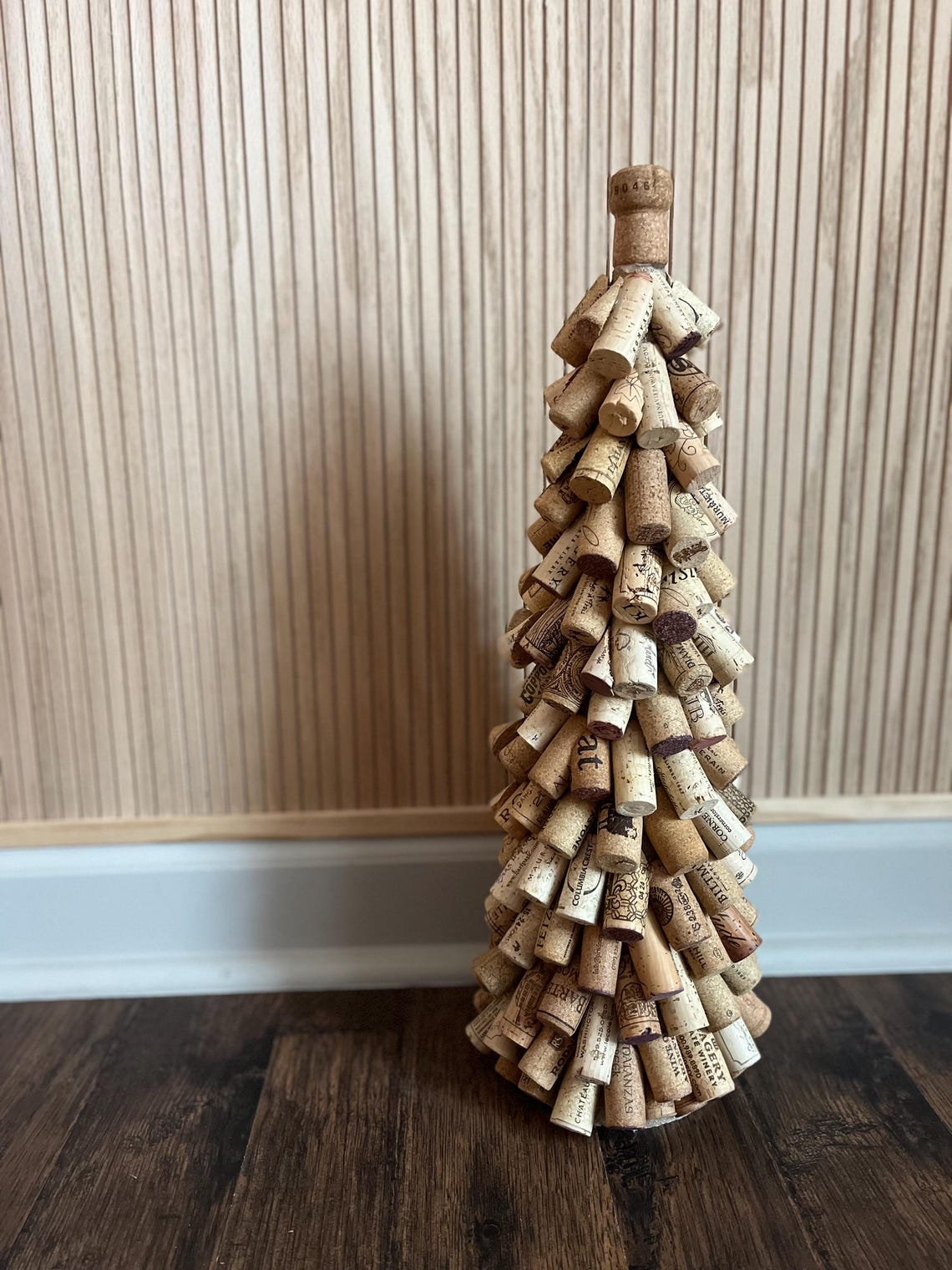 Handmade Wine Cork Christmas Tree | Rustic Holiday Centerpiece ...