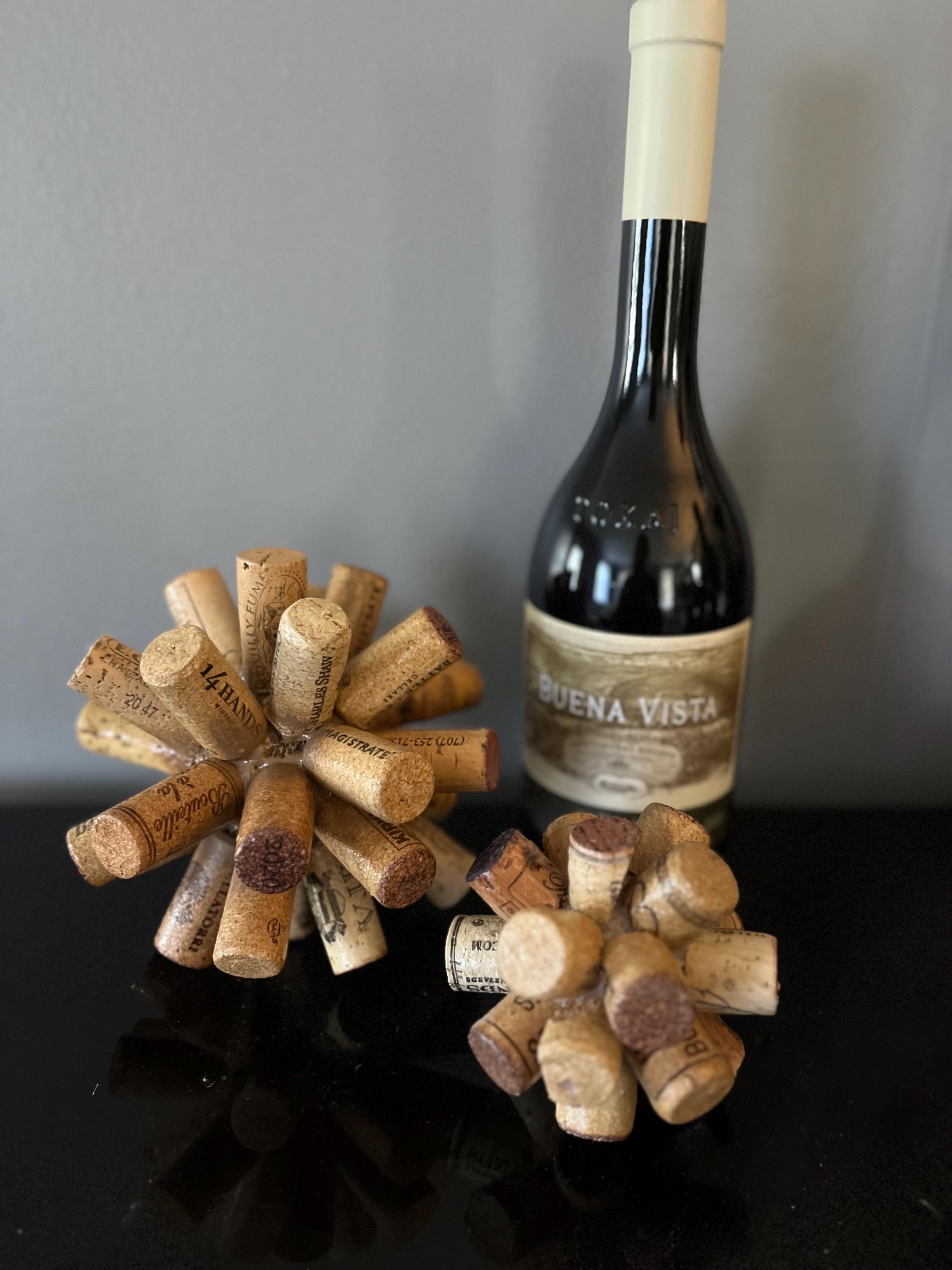 Handmade Wine Cork Ball | Rustic Home Decor in Multiple Sizes | Eco ...