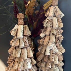 Handmade Wine Cork Christmas Tree | Rustic Holiday Centerpiece ...