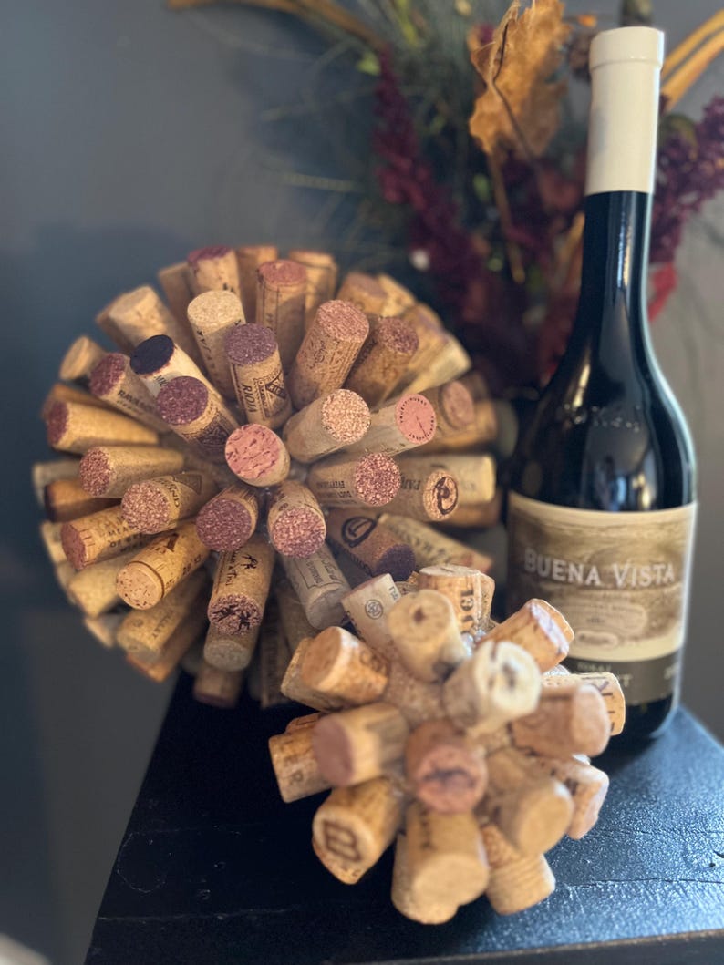 Handmade Wine Cork Ball | Rustic Home Decor in Multiple Sizes | Eco ...
