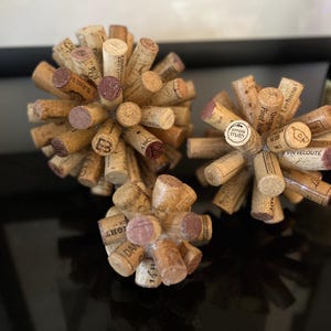 Handmade Wine Cork Ball | Rustic Home Decor in Multiple Sizes | Eco ...
