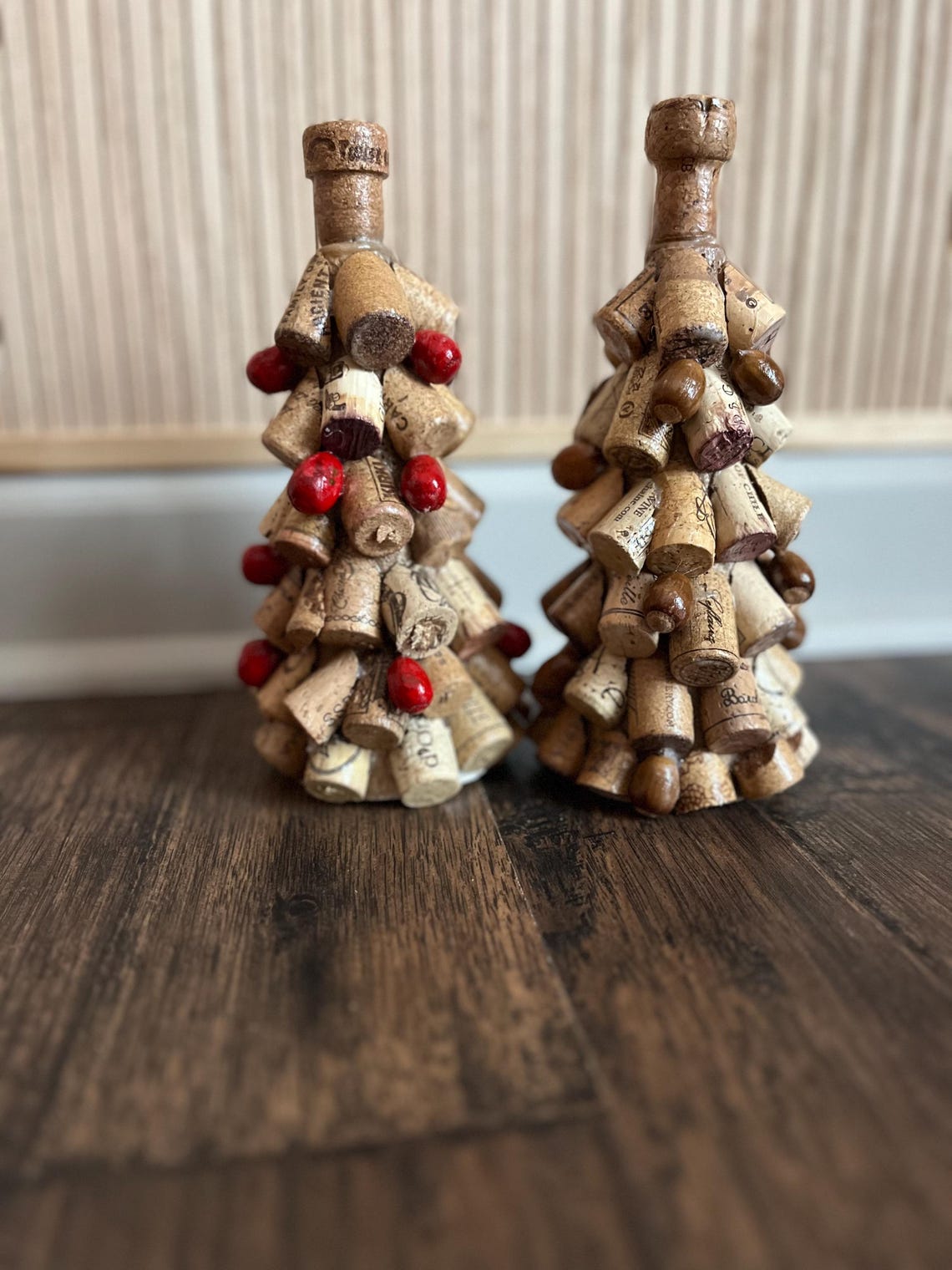 Handmade Wine Cork Christmas Tree | Rustic Holiday Centerpiece ...