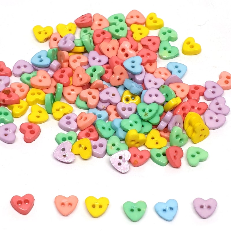 Tiny Heart Buttons - Etsy