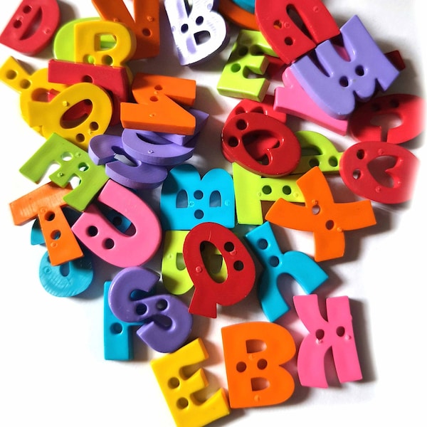 Alphabet Buttons - Etsy
