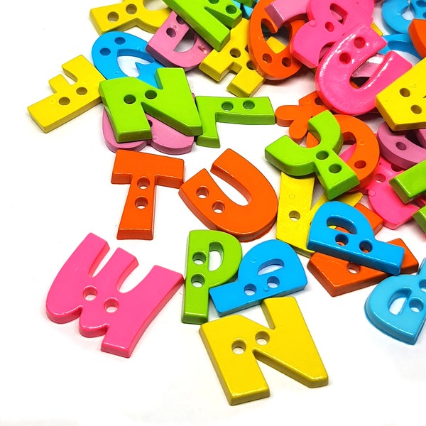 Alphabet Buttons - Etsy