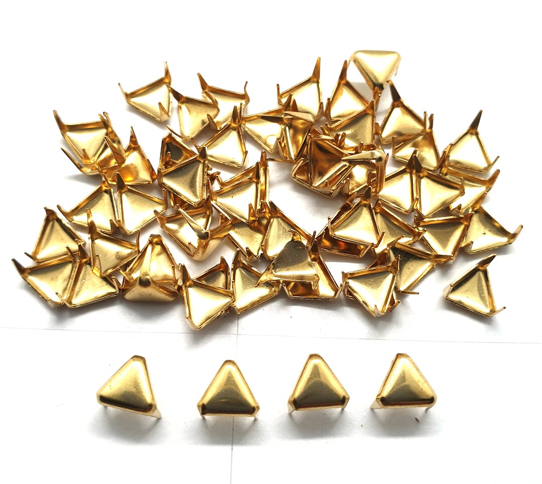 100 Pcs Tiny Triangle Stud Spot Spike for Leather Crafts Findings Size ...