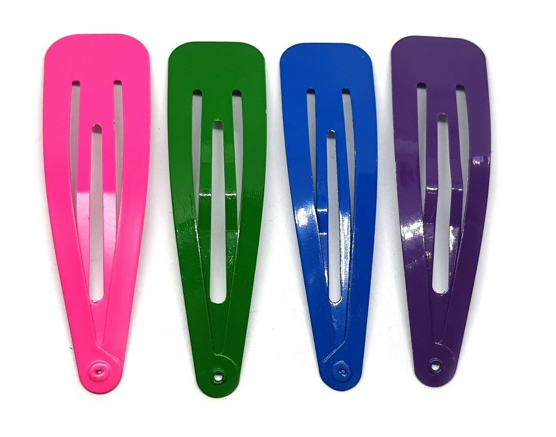 24 Pcs Big Hair Snap Clips Size 65 Mm Mix Colors - Etsy