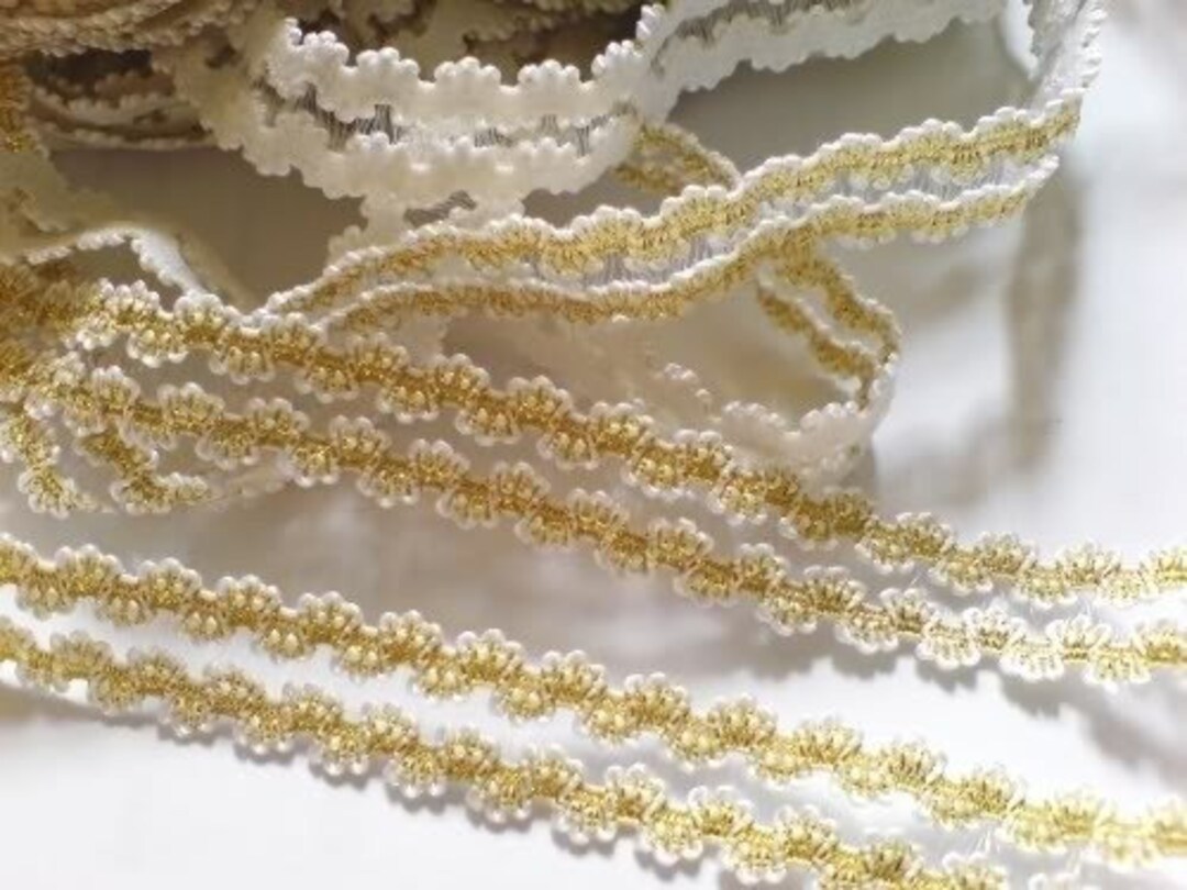 2 Yards Gold Elastic Lace Trim Size 13 Mm - Etsy