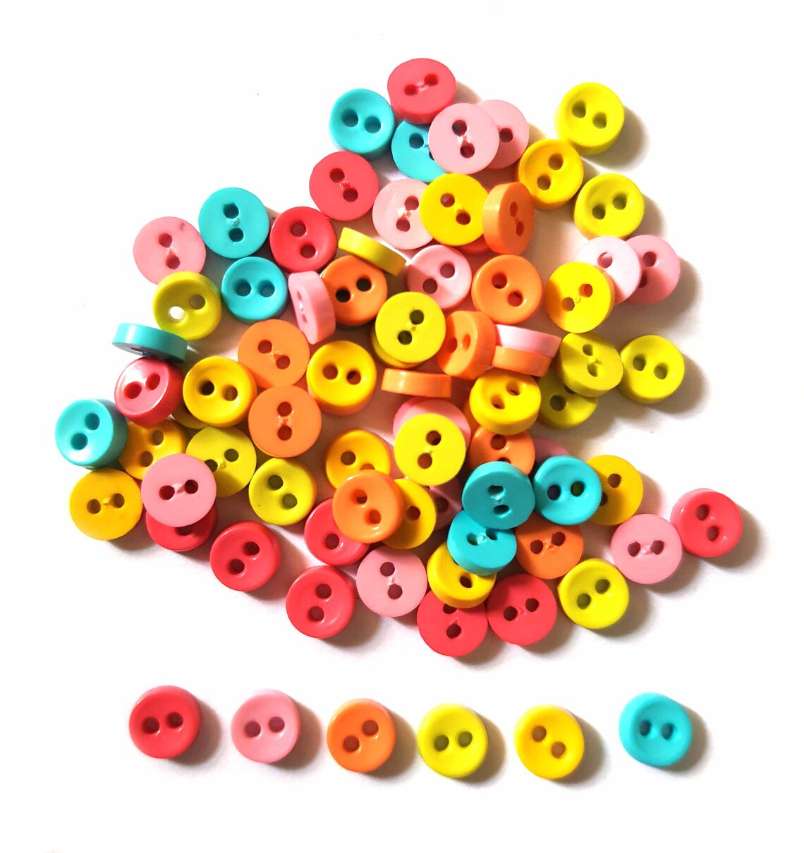 100 Pcs Tiny Buttons Micro Buttons 2 Holes for Crafts - Etsy