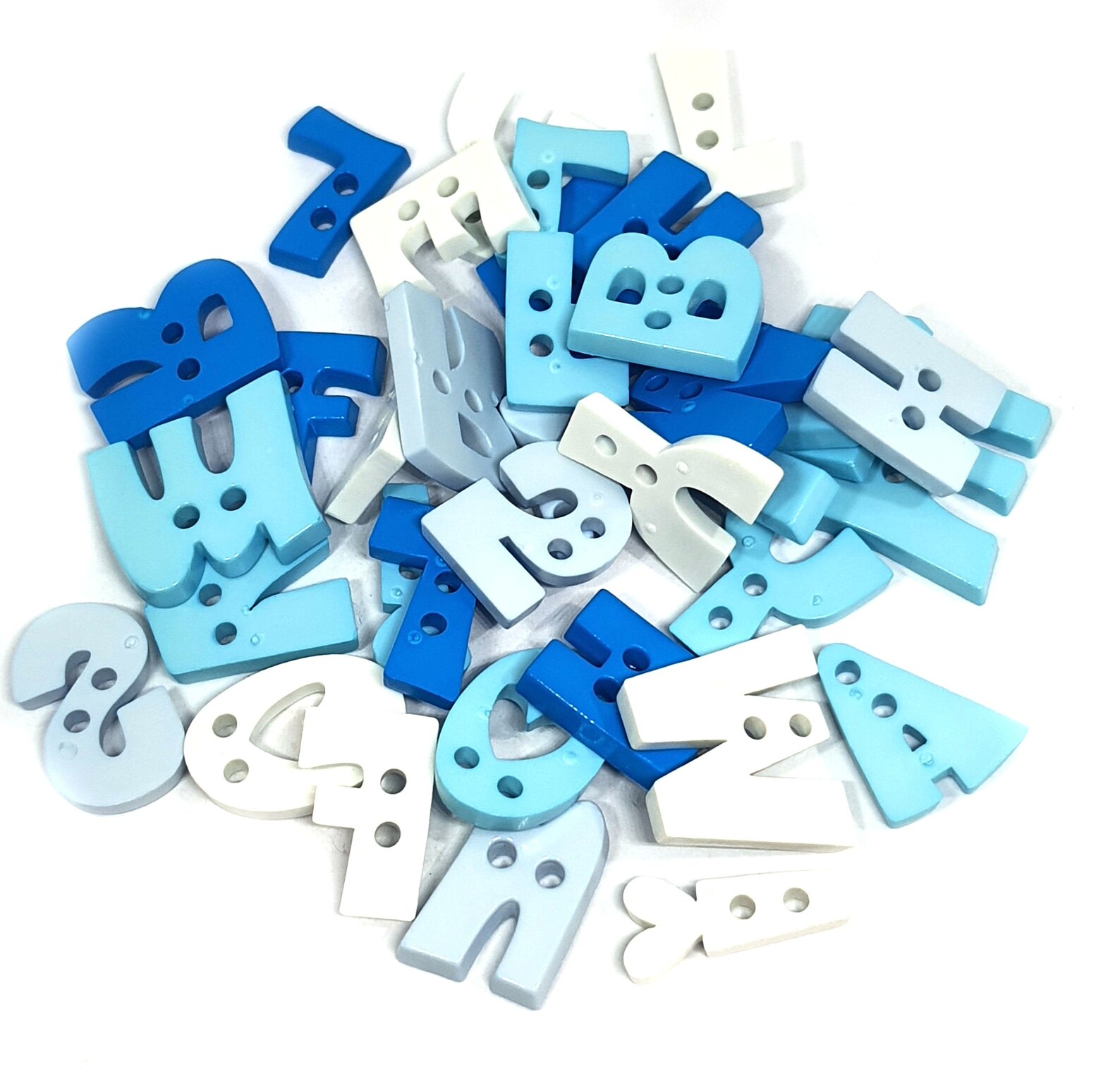50 Pcs Assorted A B C Letter Alphabet Buttons 2 Holes for - Etsy