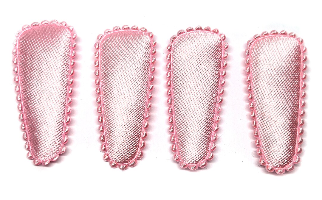 25 Pcs Light Pink Plain Satin Small Hair Clip Covers for - Etsy