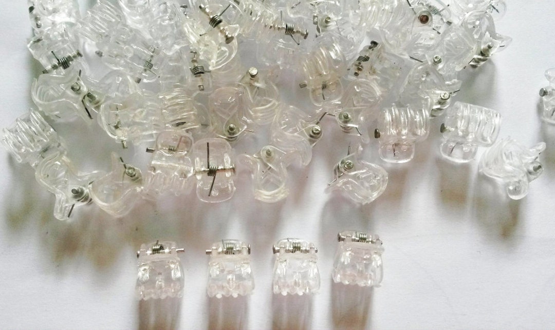 30 Pcs Transparent Clear White Mini Hair Snap Claw Clips for Hair ...