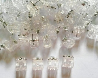 30 Pcs Transparent Clear White Mini Hair Snap Claw Clips for Hair ...