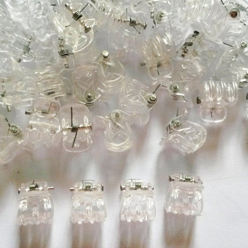 30 Pcs Transparent Clear White Mini Hair Snap Claw Clips for - Etsy