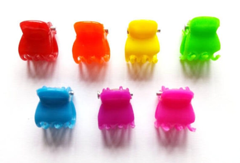 30 Pcs Transparent Clear White Mini Hair Snap Claw Clips for - Etsy