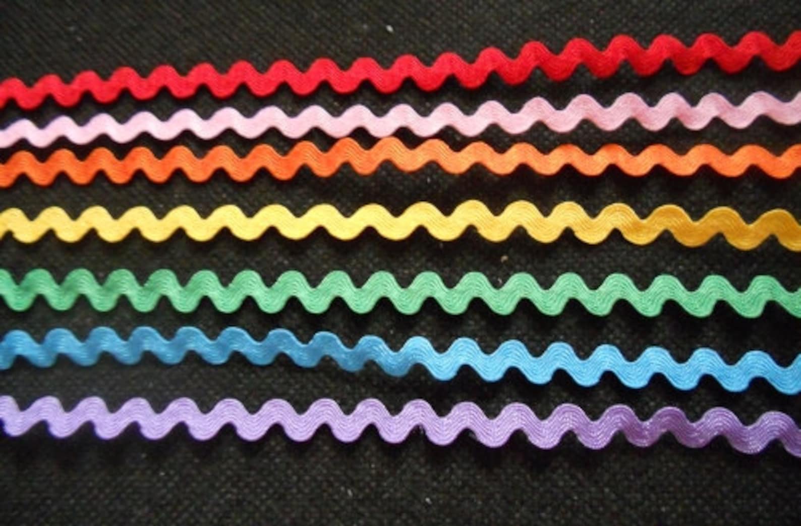 7 Yards 7 Rainbow Colors Ric Rac Trim Size 8 Mm - Etsy
