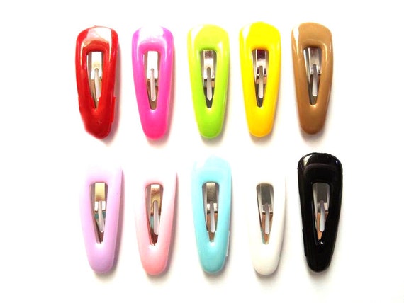 30 Pcs Assorted Color Plastic Cover Hair Clips Findings for - Etsy