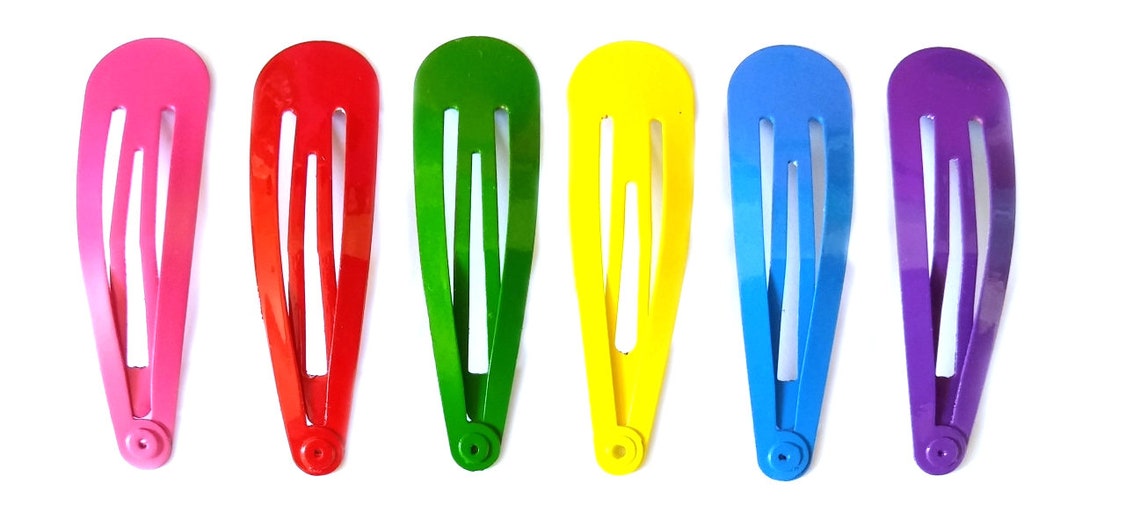 24 Pcs Hair Snap Clip Size 47 Mm Mix Bright and Pastel Colors - Etsy