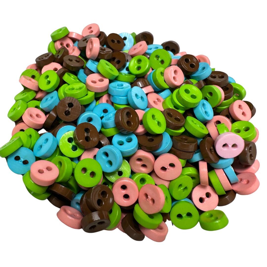 150 Pcs Tiny Buttons Micro Buttons 2 Holes Size 6mm Mix Blue - Etsy
