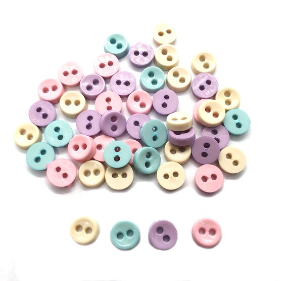 100 Pcs Tiny Buttons Micro Buttons 2 holes for crafts | Etsy