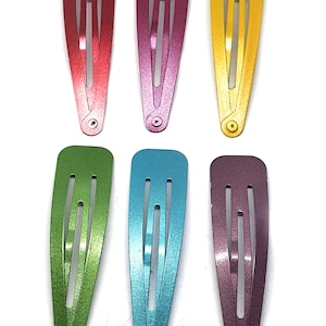 24 Pcs Big Hair Snap Clips Size 65 Mm Mix Colors - Etsy