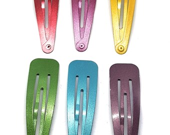 24 Pcs Big Hair Snap Clips Size 65 Mm Mix Colors - Etsy