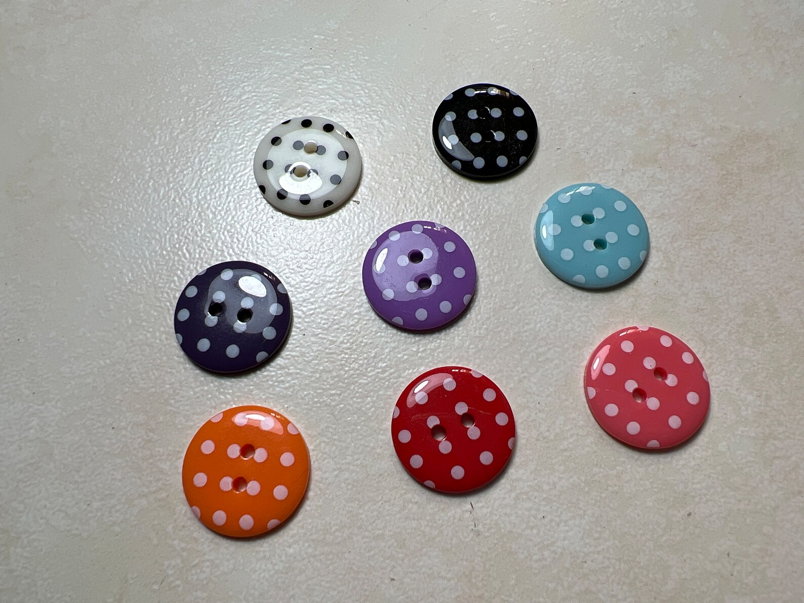 24 Pcs Cute Round Retro Polka Dot Buttons 2 Holes Size 19 Mm - Etsy