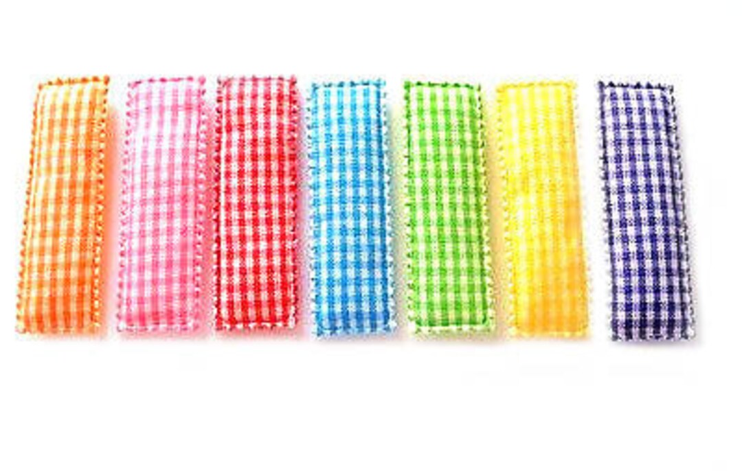 25pcs Mix Rainbow Gingham Rectangular Hair Clip COVERS Size 55mm - Etsy