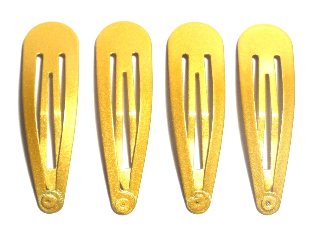24 Pcs Gold Color Hair Clips Findings Size 50 Mm - Etsy