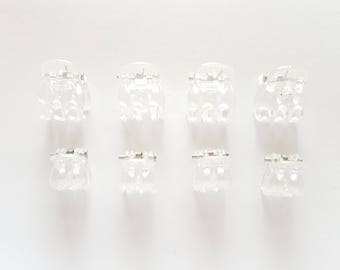 30 Pcs Transparent Clear White Mini Hair Snap Claw Clips for Hair ...