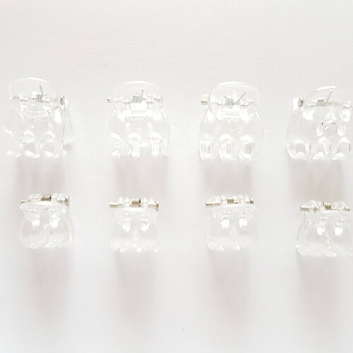 30 Pcs Transparent Clear White Mini Hair Snap Claw Clips for - Etsy