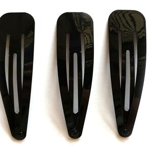 24 Pcs Big Hair Snap Clips Size 65 Mm Black and White Colors - Etsy