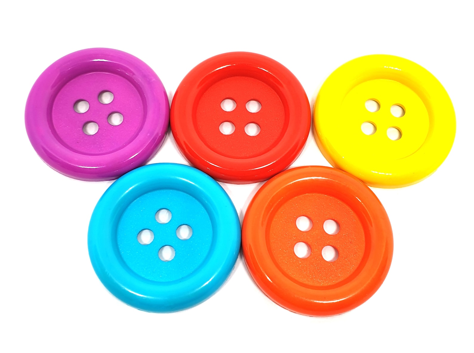 20 piezas Botones grandes 4 agujeros tamaño 33 mm Mezcla negro | Etsy