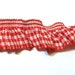 2 Yards 1 Side Trim Red Gingham Cotton Elastic Trim Size 20 Mm - Etsy