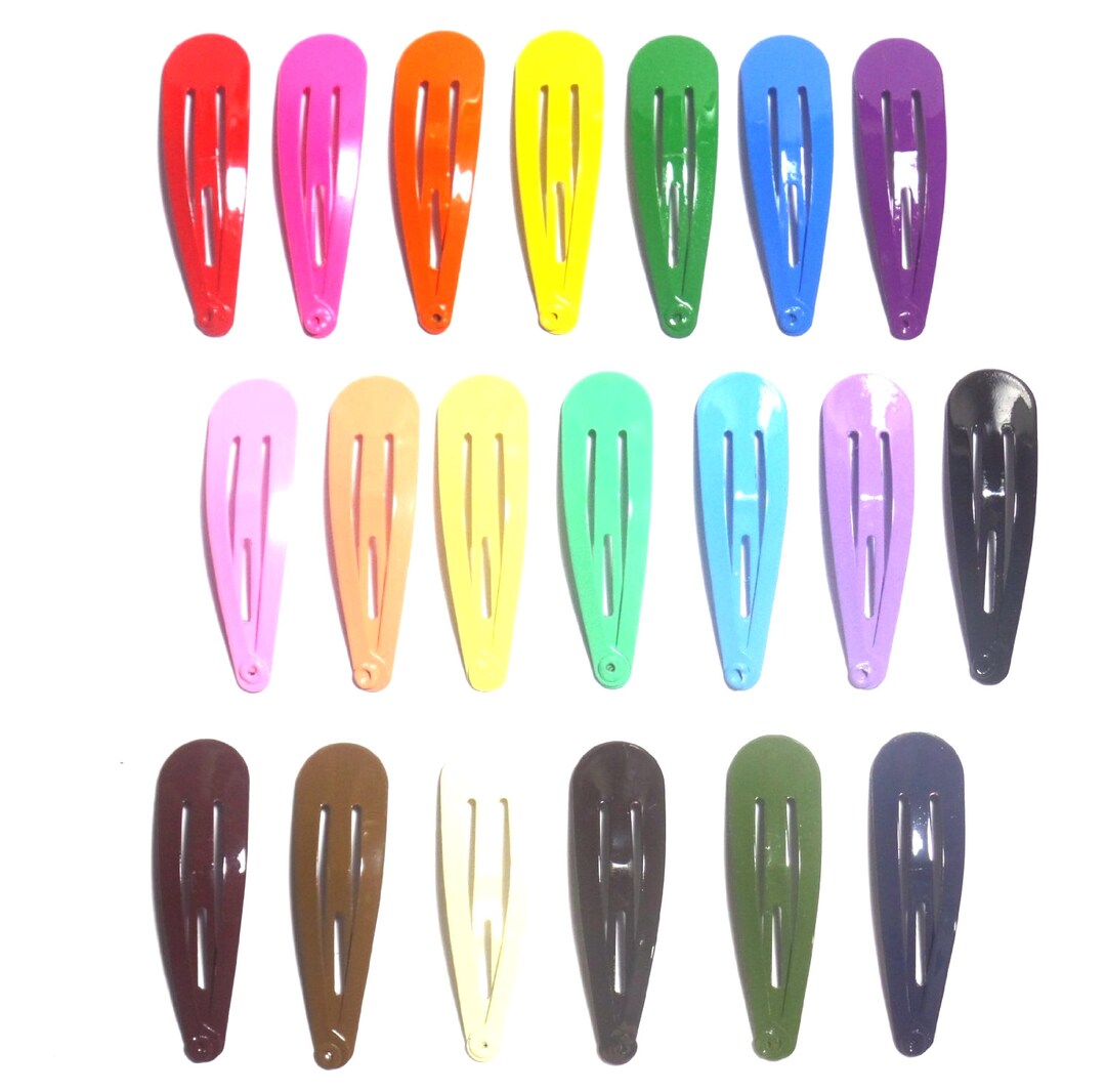 36 Pcs Mix 18 Colors Hair Clips Findings Size 50 Mm - Etsy