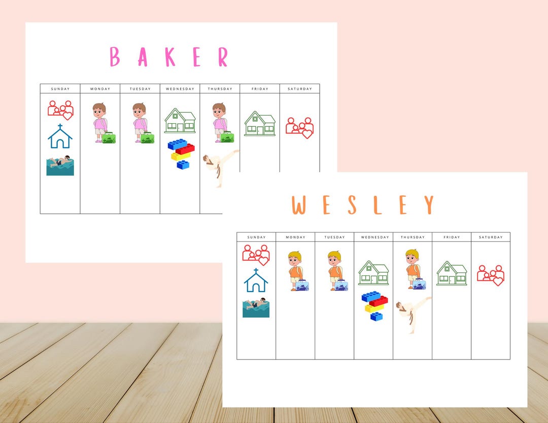 Printable Weekly Calendar for Kids - Etsy