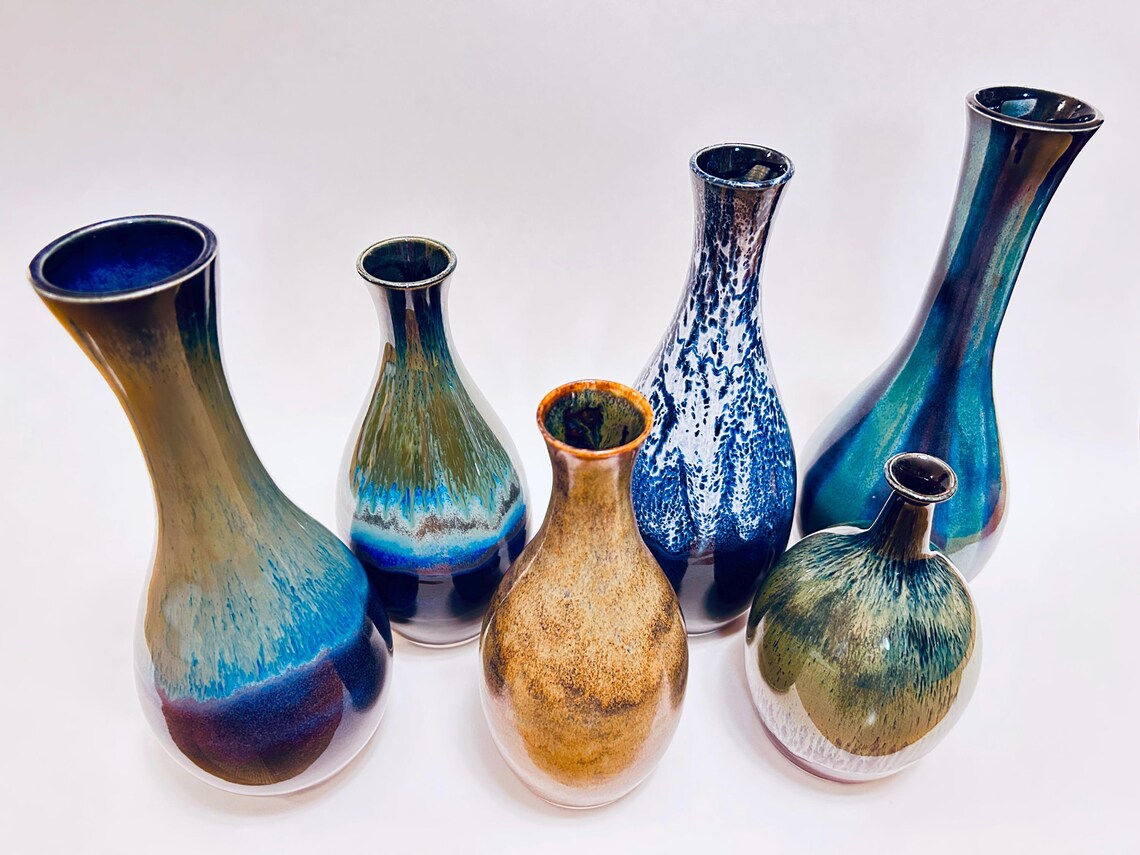 Handmade Bud Vase: Unique Glazed Ceramic Small Vase - Etsy